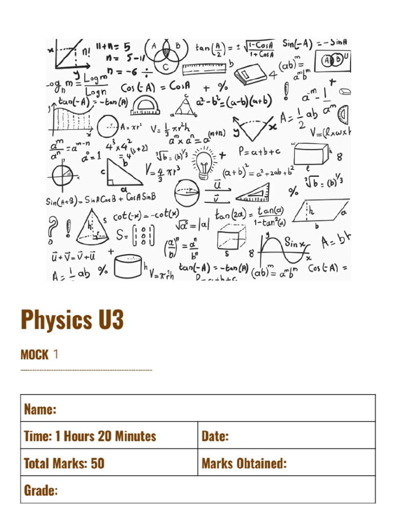 MOCK 1 (1) | PDF | Metrology | Materials Science