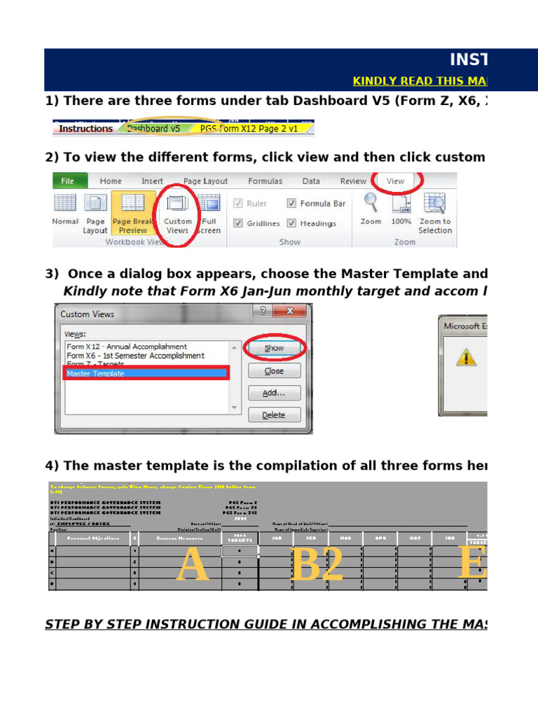 2023 Dashboard Instructions for Targets | PDF | Computing | Business