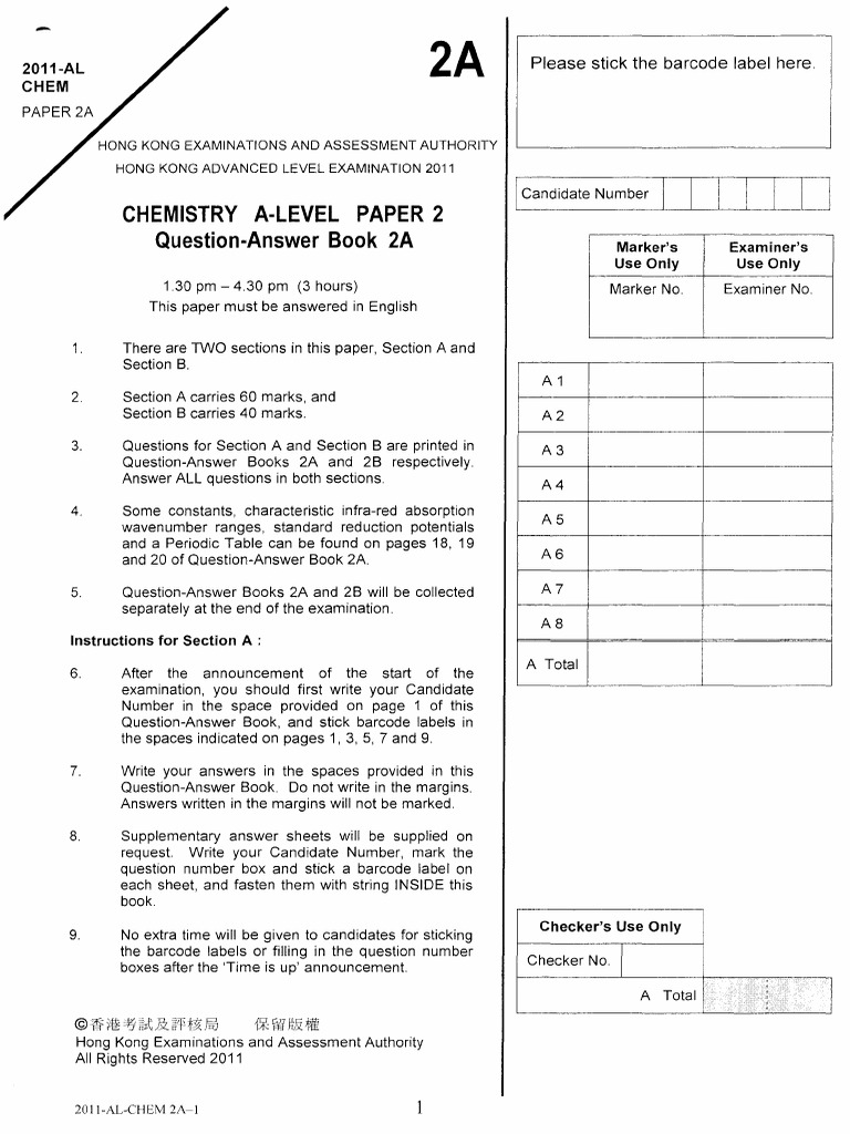 2011al Chem P2a | PDF