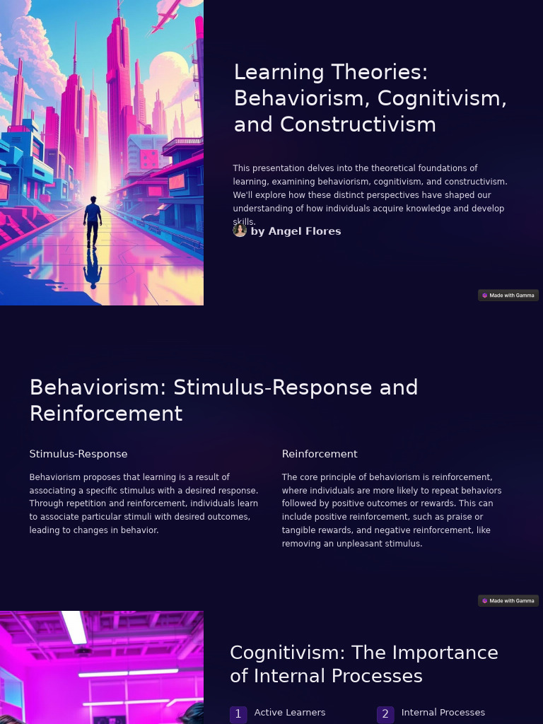 Learning Theories Behaviorism Cognitivism and Constructivism | PDF | Constructivism (Philosophy ...