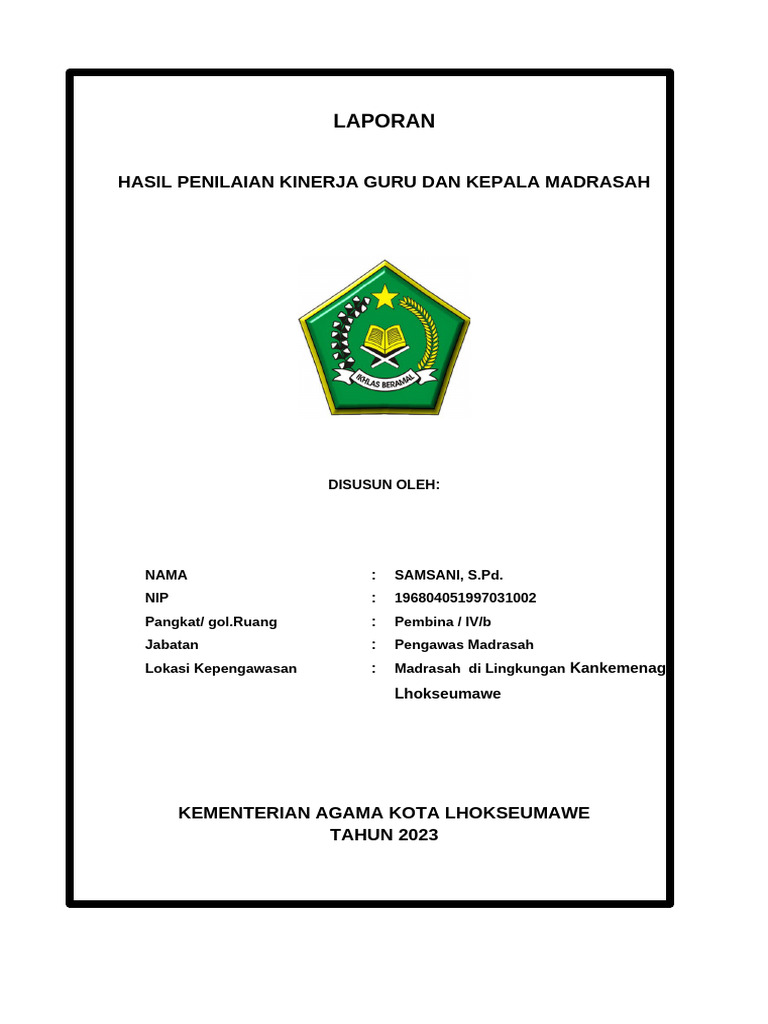 Laporan Hasil PKG 20 | PDF | Karier & Perkembangan