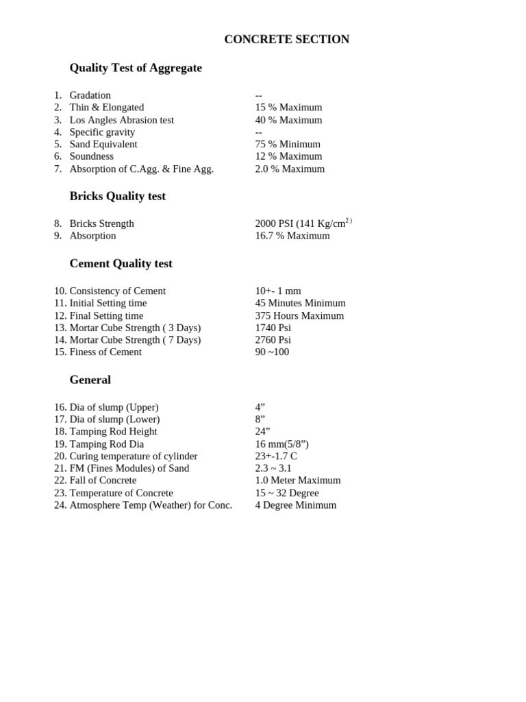 Concrete Section | PDF