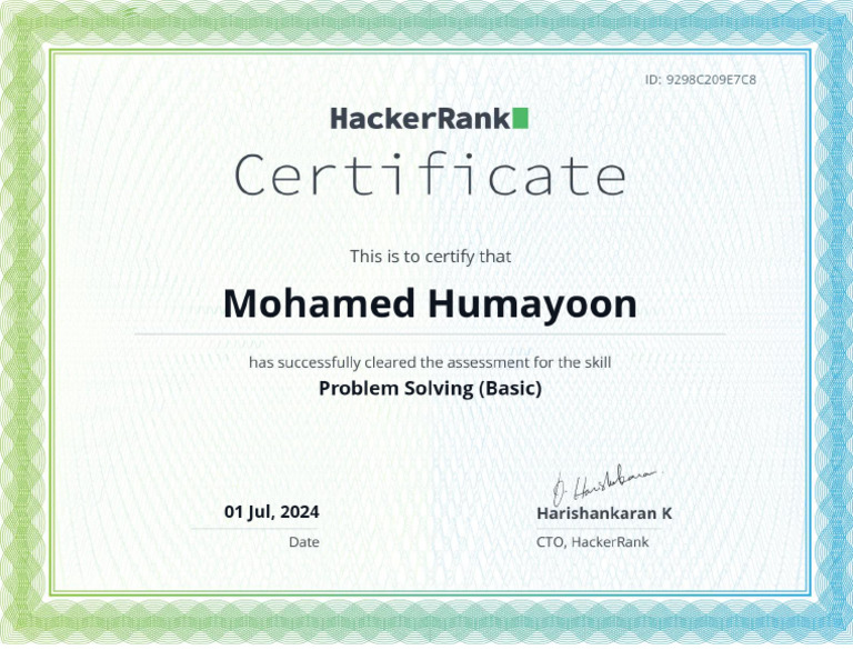 Problem Solving Basic Certificate | PDF