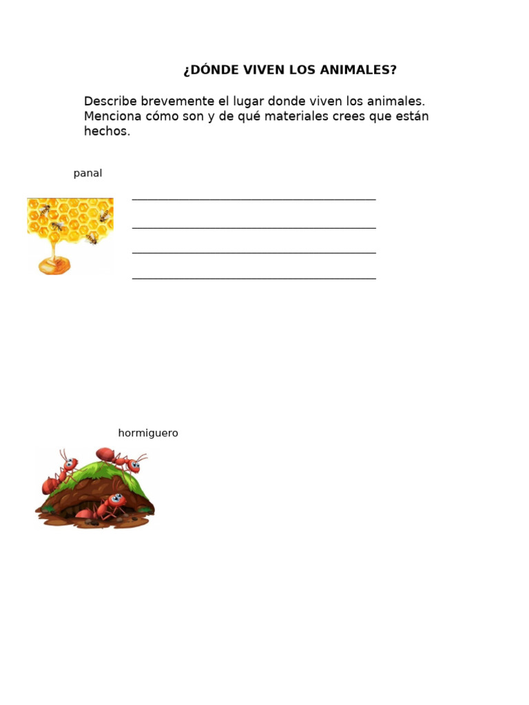 Hábitats de los Animales | PDF | Hogar, jardinería y bricolaje