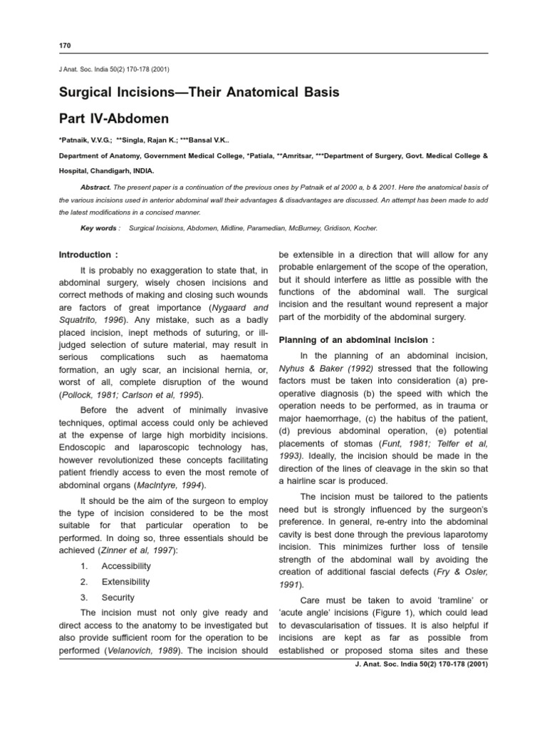 Abdominal Surgical Incisions Guide | PDF | Finance & Money Management ...
