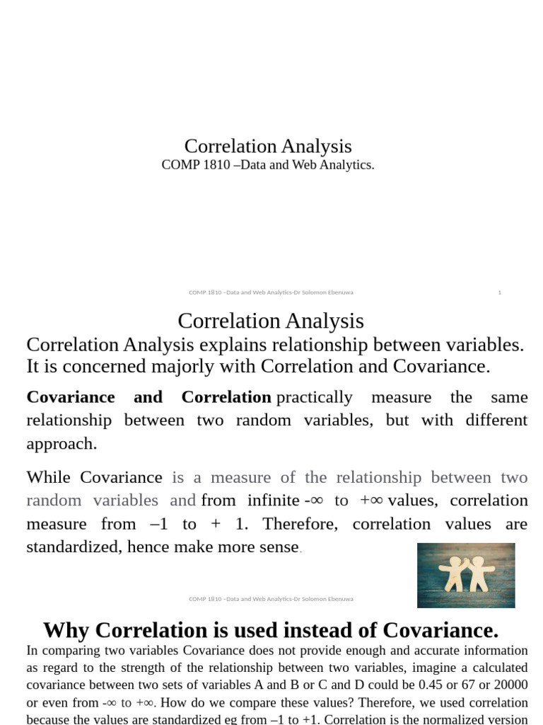 Lecturer-Correlation Analysis | PDF | Covariance | Statistical Analysis