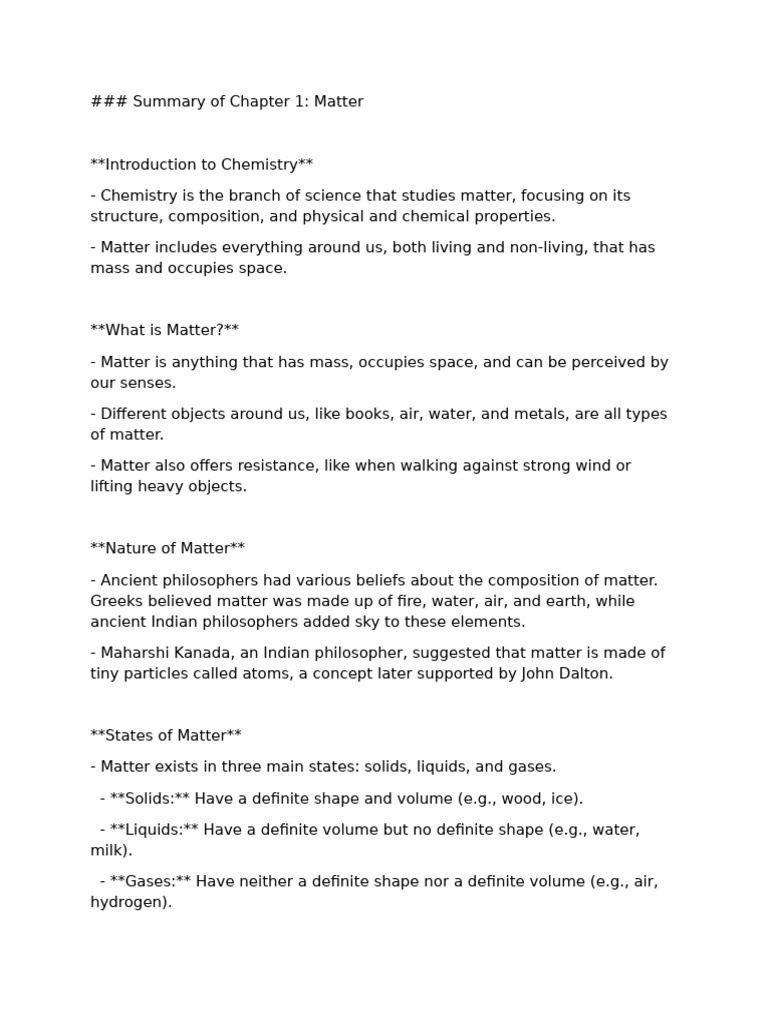 Intro to Chemistry: Understanding Matter | PDF | Matter | Chemistry