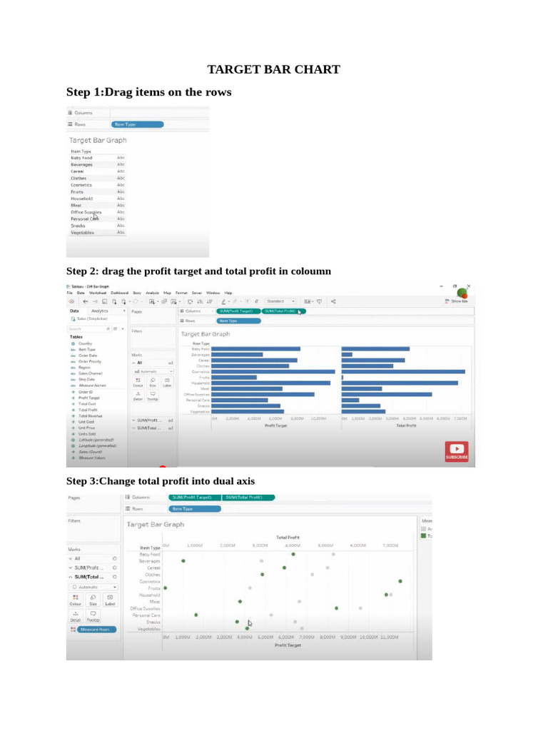 Target Bar Chart | PDF | Finance & Money Management | Computers