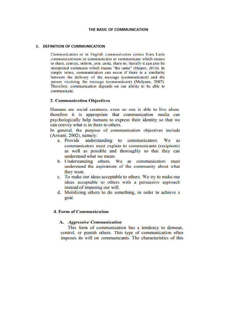 The Basic of Communication | PDF