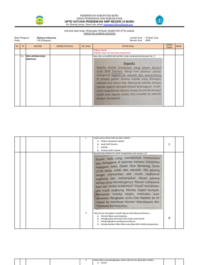 PTS Bindo KLS 8 | PDF