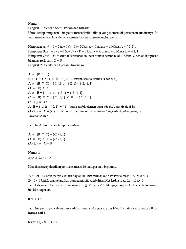 Tugas Kalkulus 1 | PDF