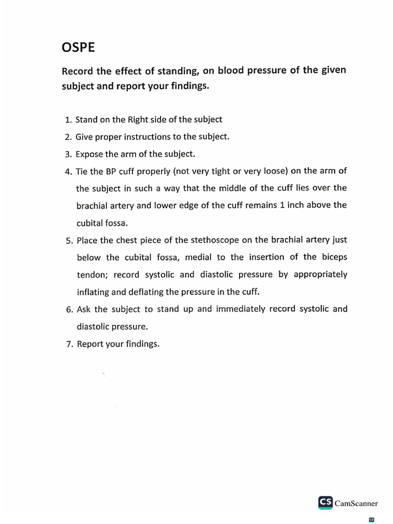 Physiology Ospe | PDF