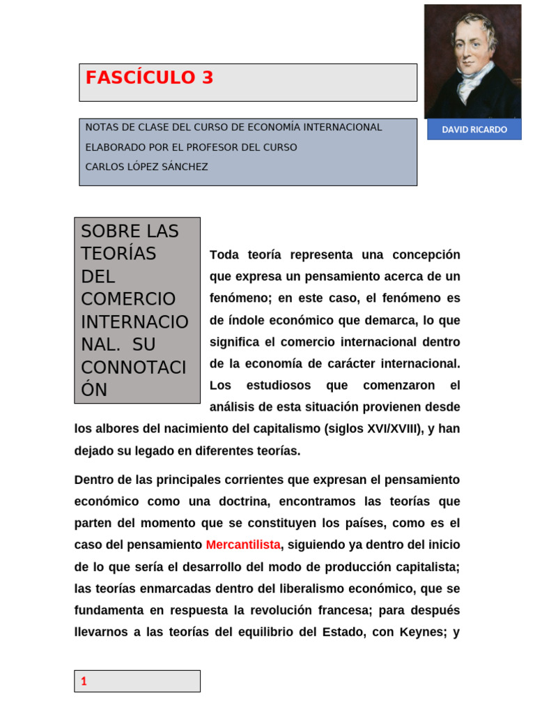 Fasc Culo 3 Econom A Internacional | PDF | Mercantilismo | El comercio internacional
