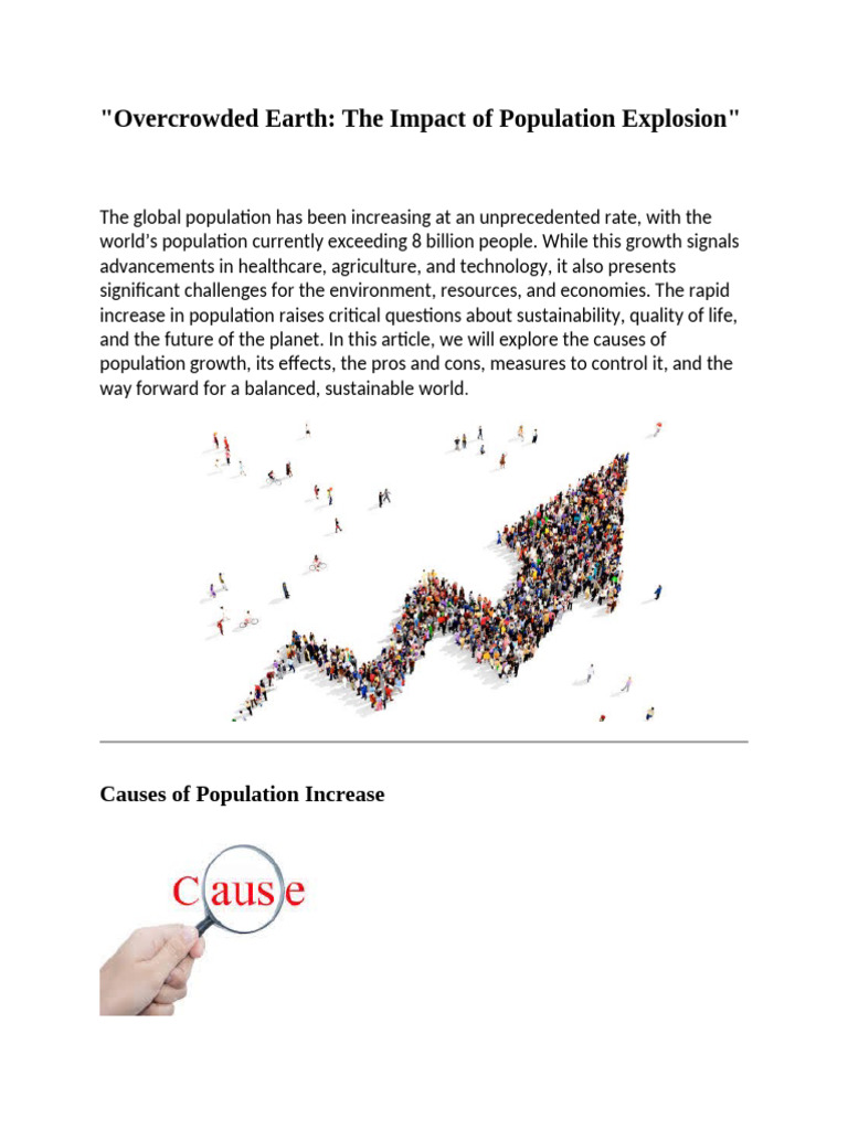 Population Increase | PDF | Environmental Degradation | Human ...