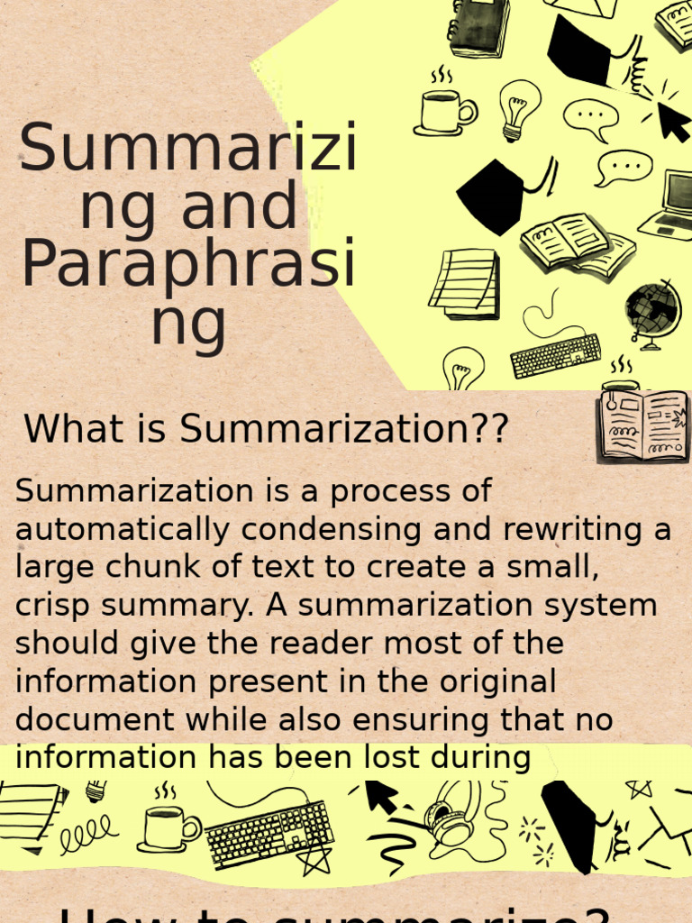 Summarizing | PDF | Rhetoric