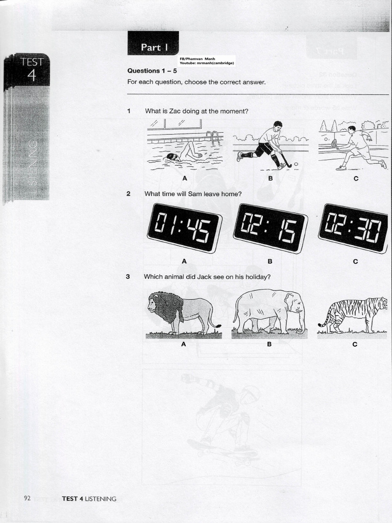 Practice Tests Plus A2 With Key (Dragged) 5 | PDF