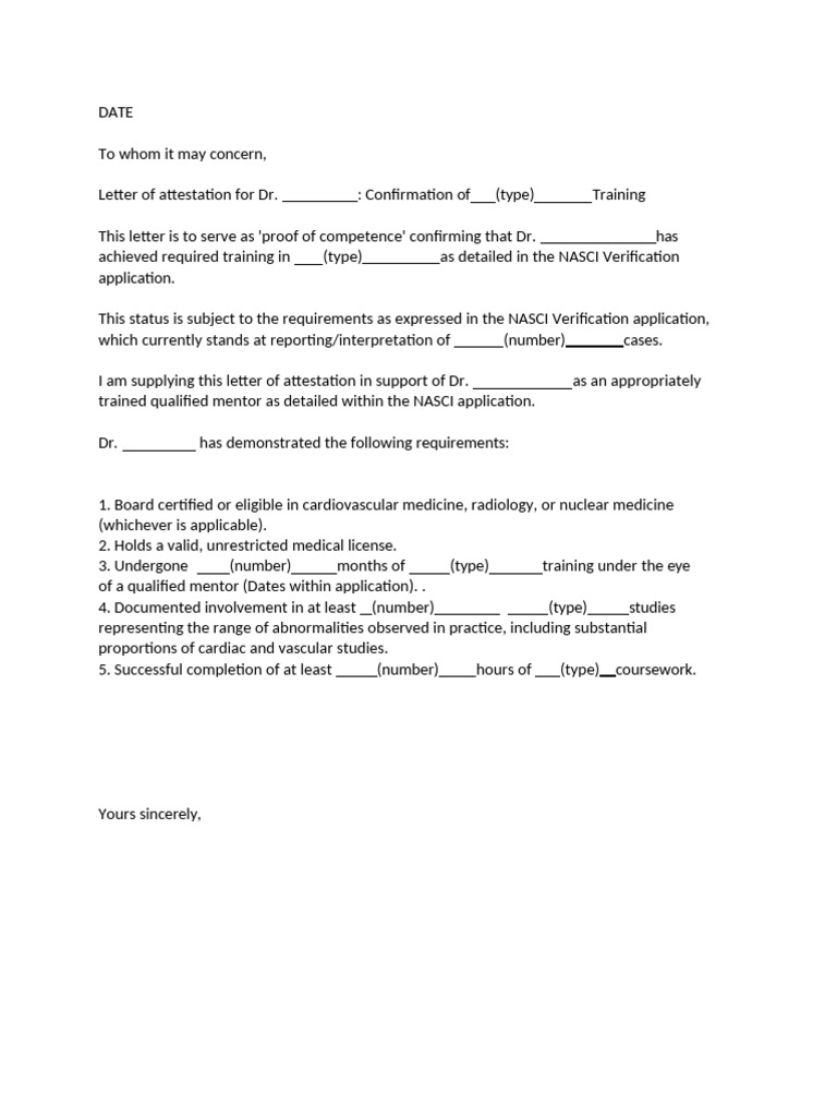 Sample Attestation Letter Final | PDF