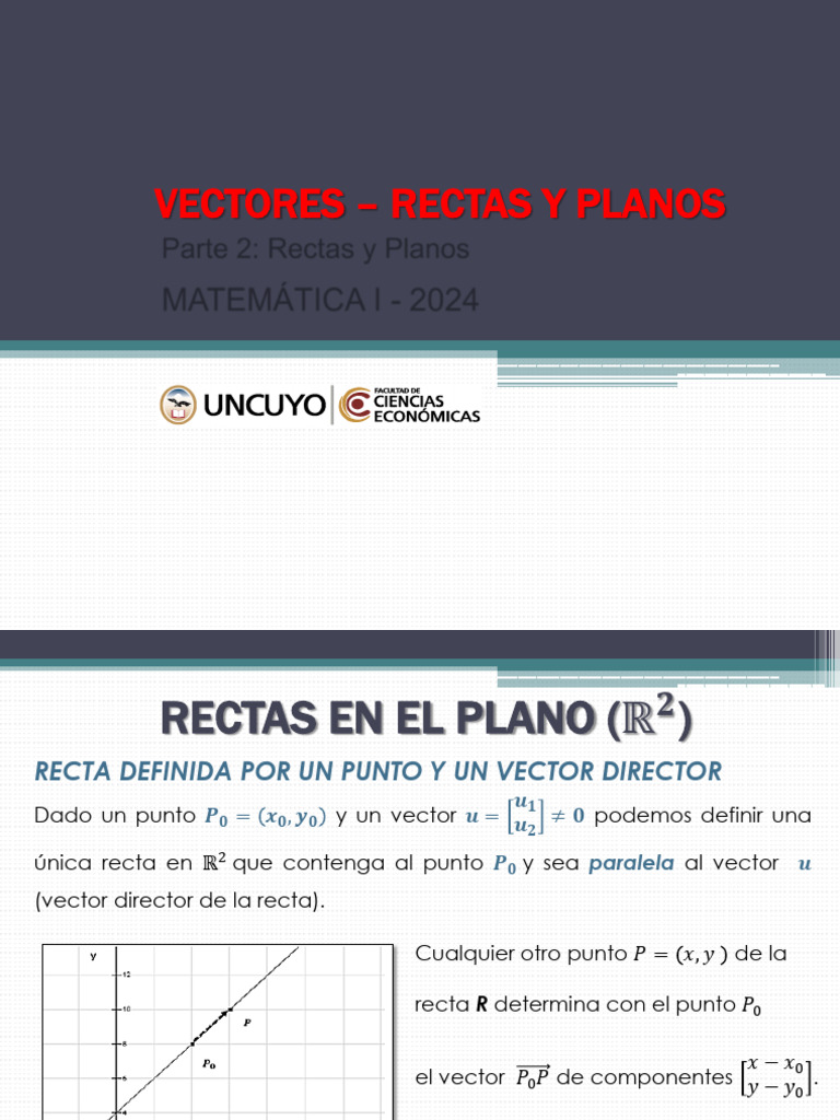 VECTORES 2024 SEGUNDA PARTE para Aula Virtual | PDF | Vector Euclidiano | Línea (geometría)