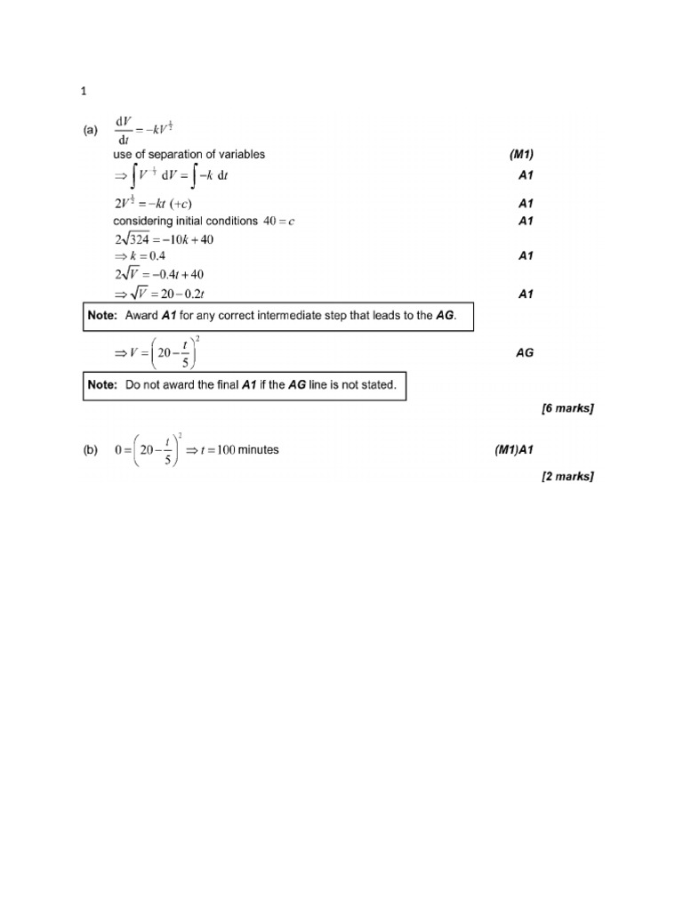 AI HL P1 Diff Eq Ms | PDF