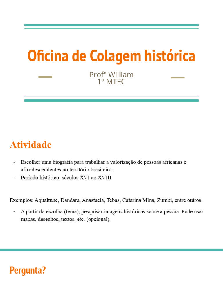 Oficina de Colagem - 1ºMTEC | PDF