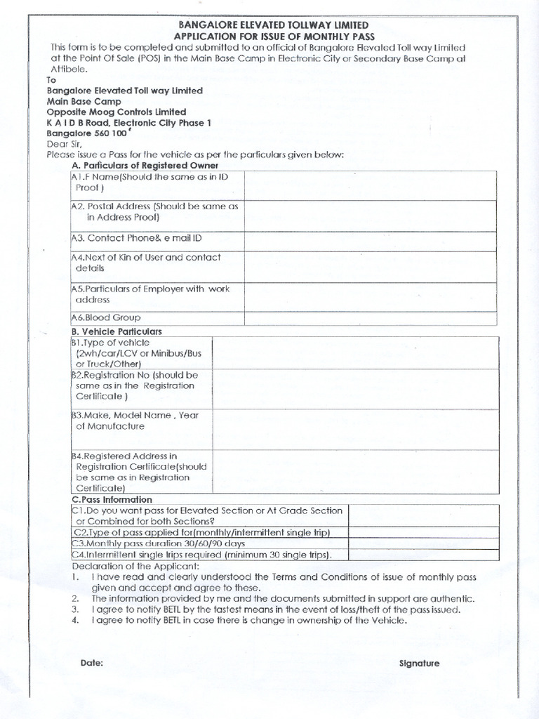 Electronic Flyover Pass Application | PDF