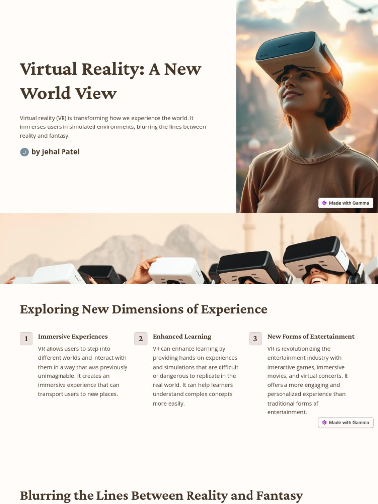 Virtual Reality A New World View | PDF | Virtual Reality | Cognitive Science