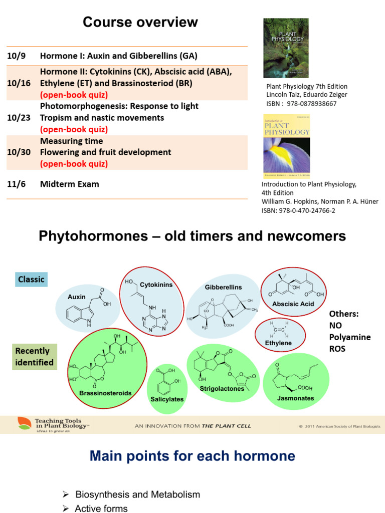 Plant Phy CK Aba Et BR 2024 Leecm-1 | PDF | Plant Hormone | Auxin