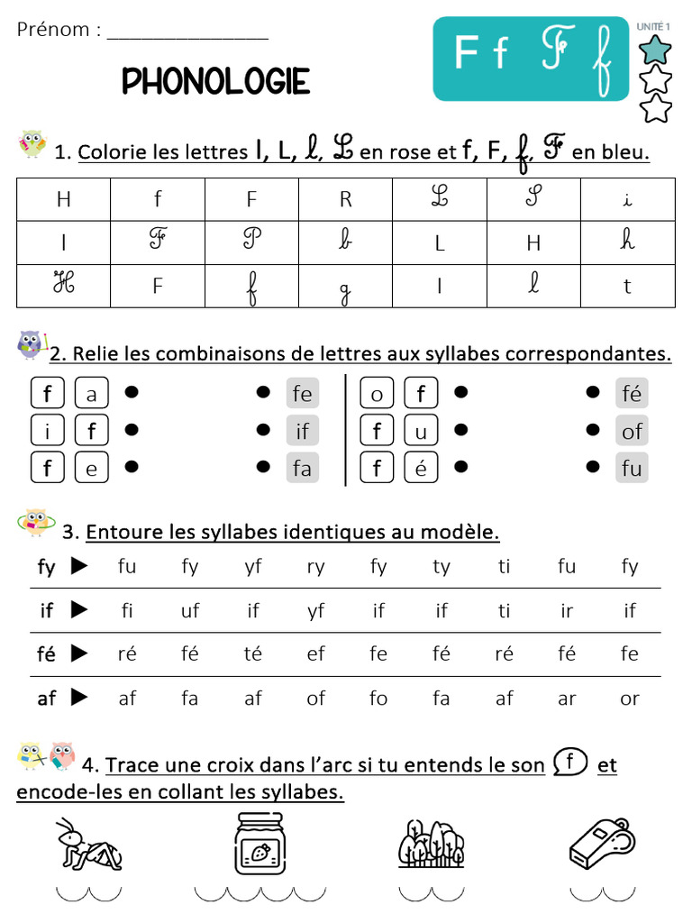 Exercices de Phonologie : Son F | PDF | Échecs | Théorie (échecs)