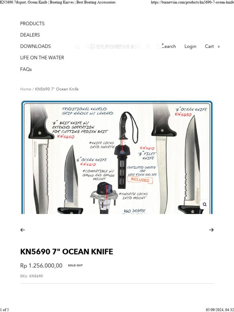 KN5690 7" Ocean Knife - Boating Knives - Best Boating Accessories | PDF ...