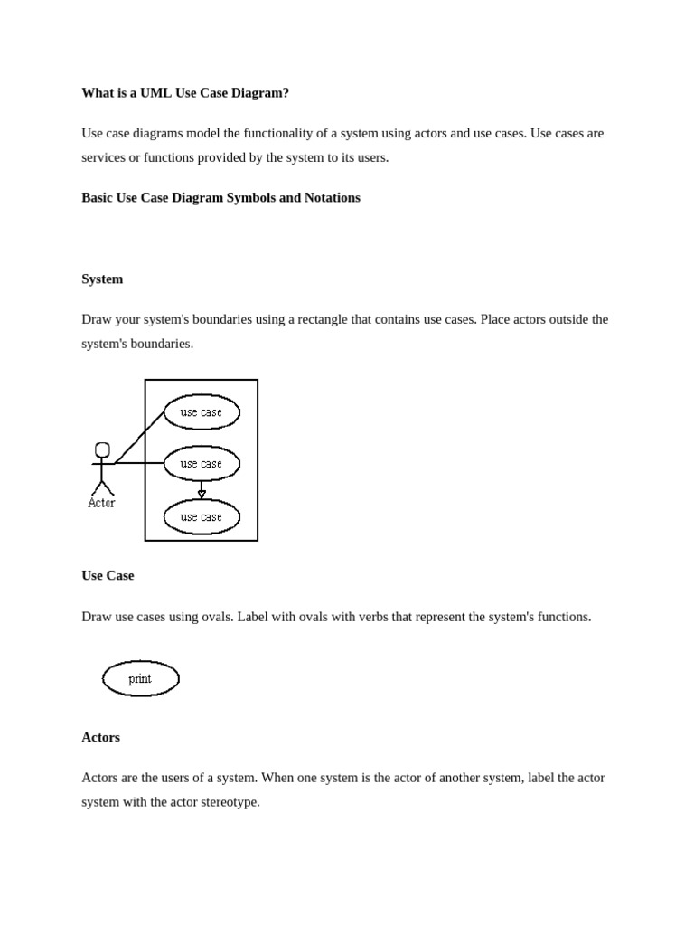 UML Description | PDF | Use Case | Class (Computer Programming)