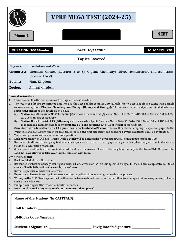 6731ce27d9ae9d19ebc770e8 ## VPRP Mega Test-07 ROI Dropper 10-Nov-2024 ...