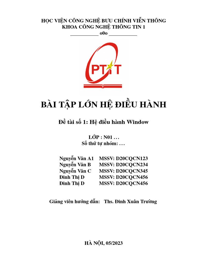 BTL PTIT Template 2024 | PDF