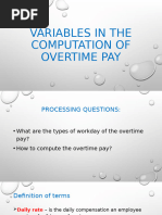 Daily Rate Computation | PDF | Overtime | Employment
