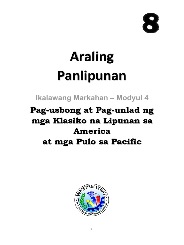 Araling Panlipunan: Pag-Usbong at Pag-Unlad NG Mga Klasiko Na Lipunan ...