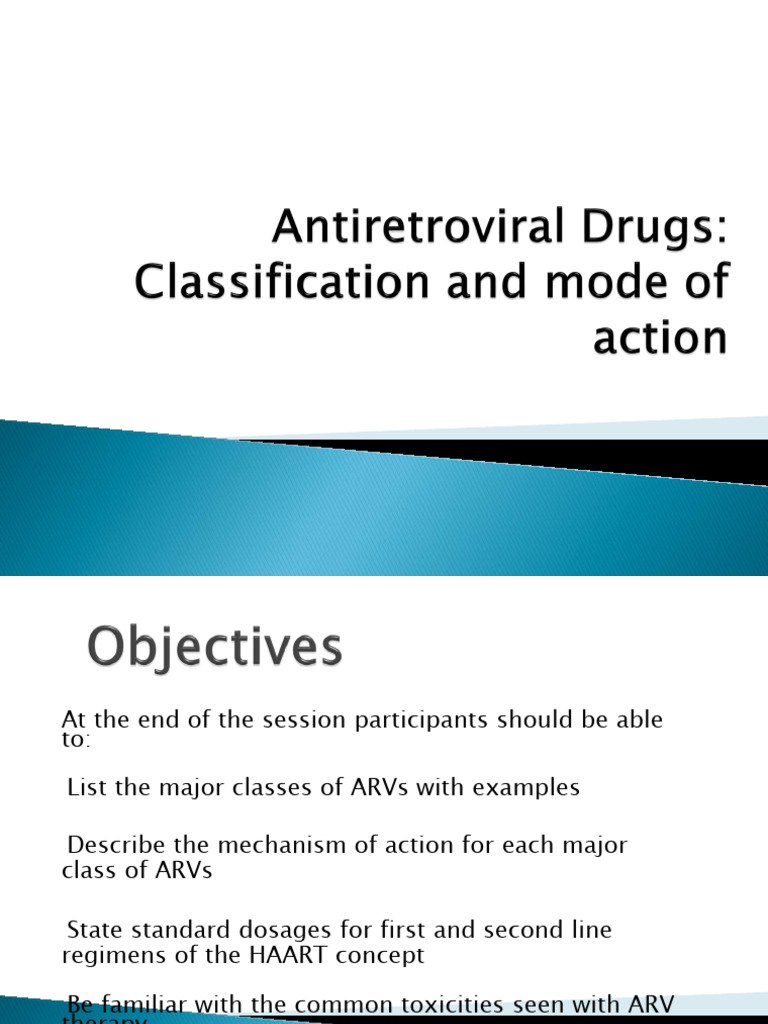ARV drugs(1) | PDF | Management Of Hiv/Aids | Virus