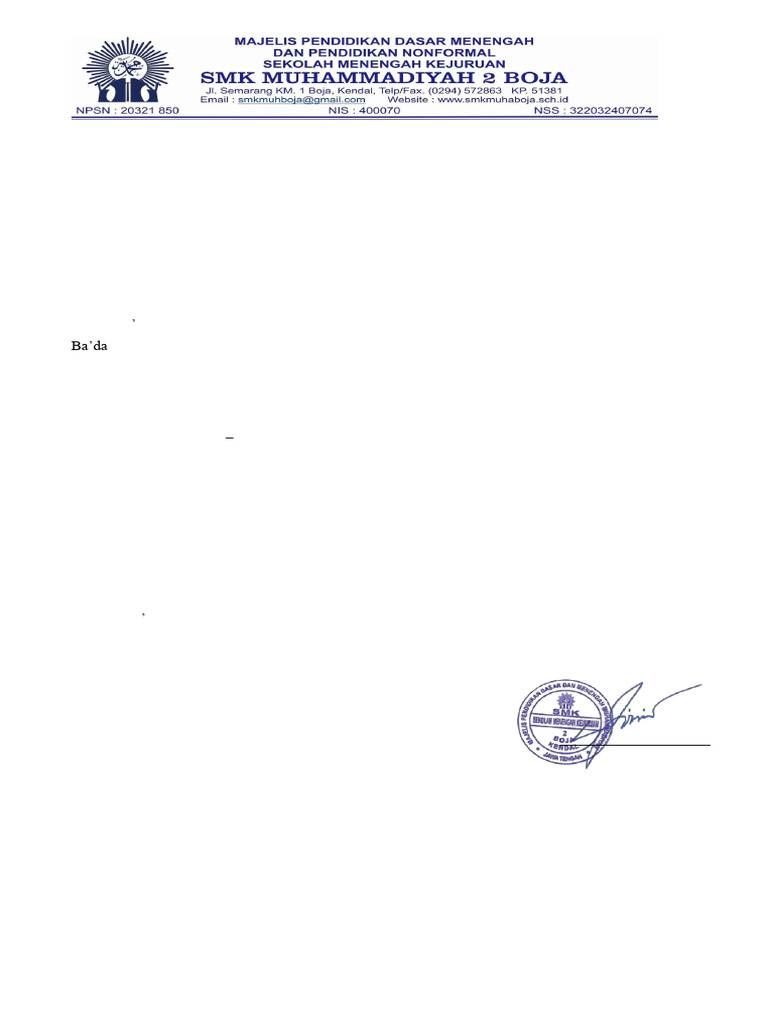 Surat Permohonan Penyaji Materi PCPM | PDF