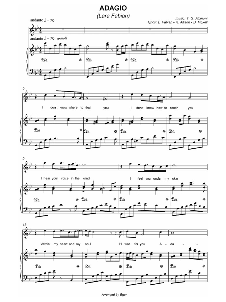 Adagio Lara Fabian | PDF