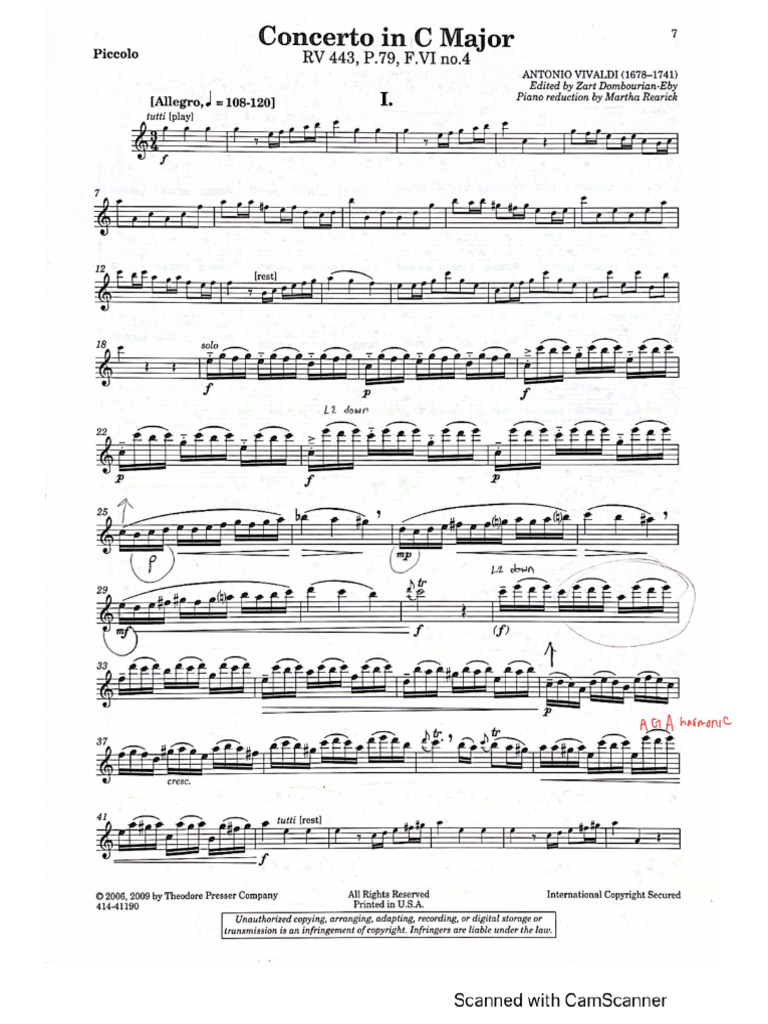 Vivaldi Piccolo Concertos 2 | PDF