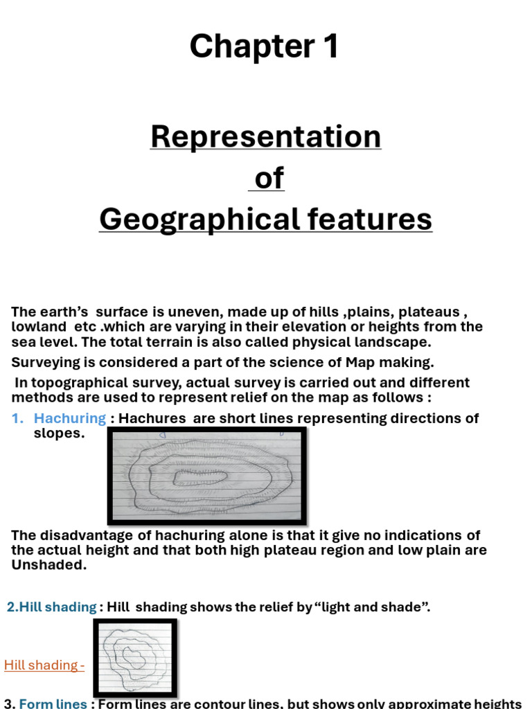 Representation of Geographical Features | PDF | Contour Line | Sea Level