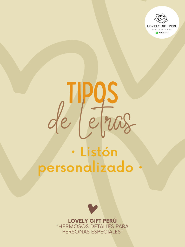 Tipos de Letras - Lovely Gift | PDF