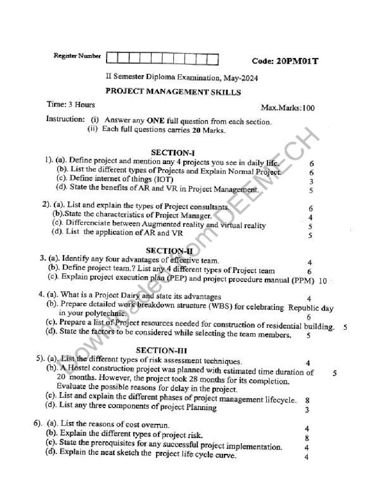 20pm01t May 2024 Scheme and Key - Deemech - Watermark (1) - Compressed | PDF