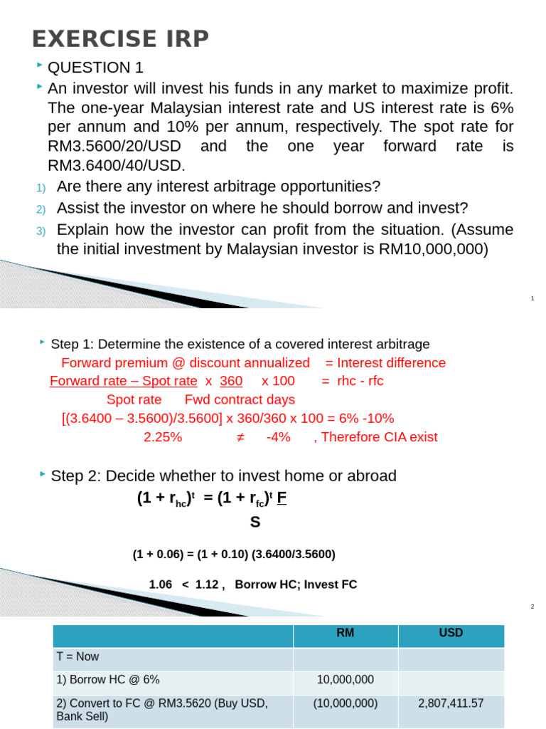 Exercise Irp | PDF | Interest | Money