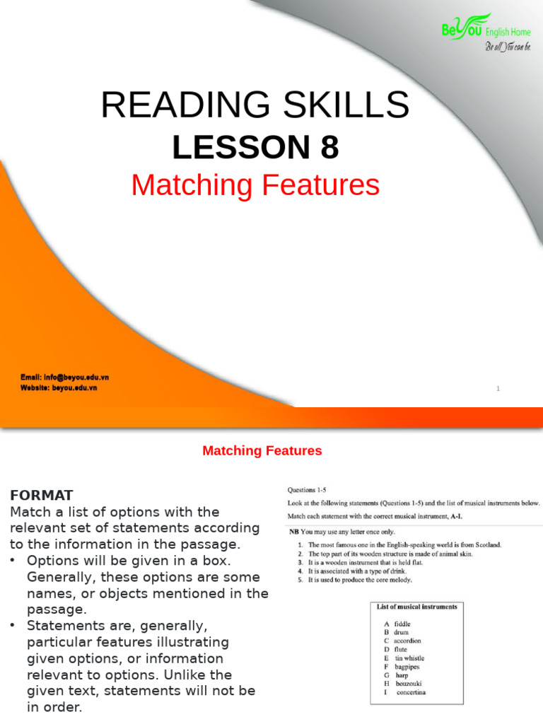 Matching Features - Baby Talk | PDF