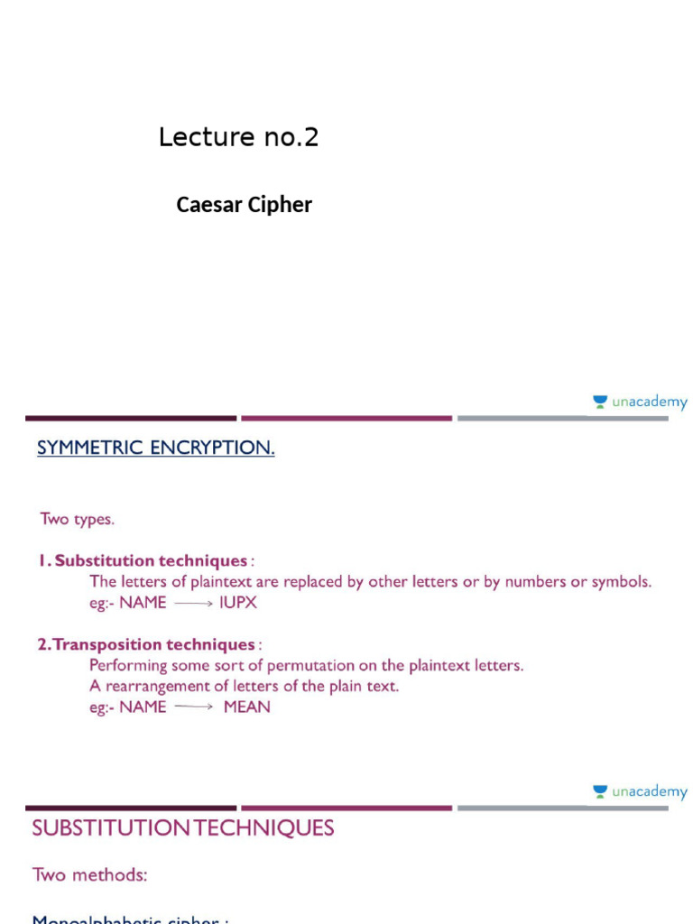 Caesar Cipher Examples & Concepts | PDF