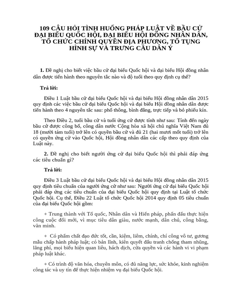 109 Tinh Huong Pháp Luật | PDF