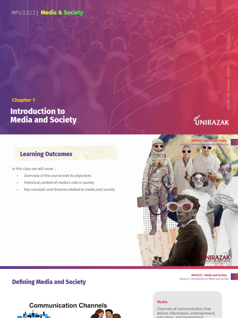 Lecture 1 - Introduction To Media and Society | PDF | Mass Media ...