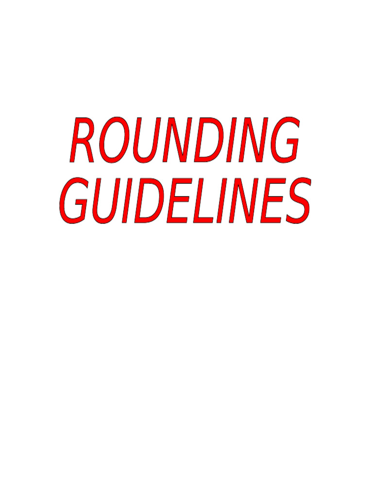 03 Rounding Guidelines | PDF | Science & Mathematics