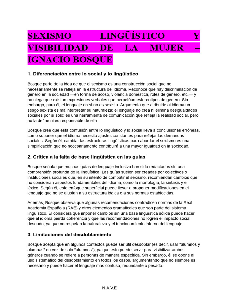 Ssss | PDF | Sexismo | Lingüística
