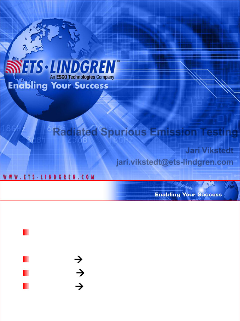 Radiated Spurious Emission Testing Guide | PDF | Electromagnetic ...