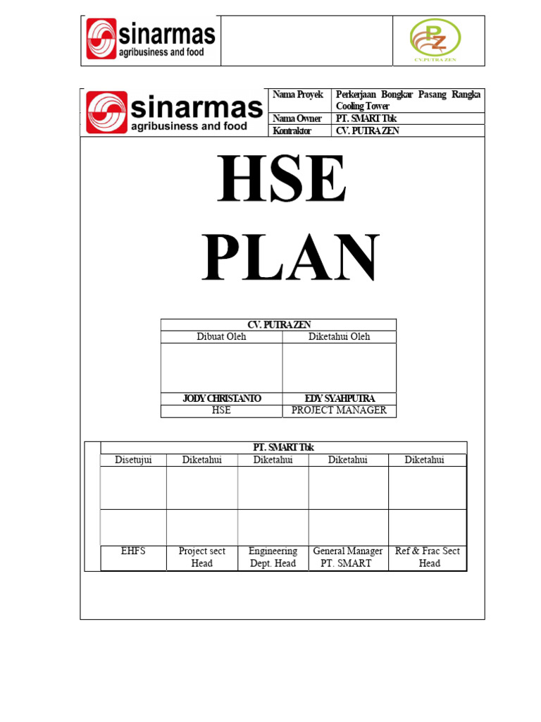 Hse Plan | PDF | Bisnis | Teknologi & Rekayasa